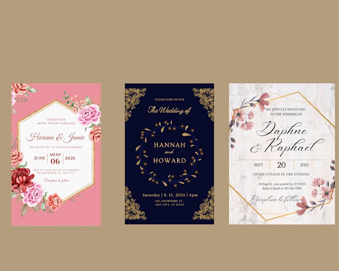 Create a unique wedding invitation, especially for you by Amaldesigns ...