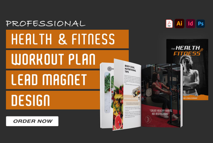 Design health and fitness ebook, pdf lead magnet, gym book , workout ...