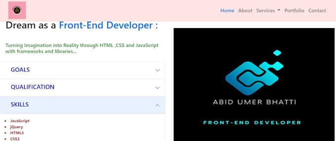 Be Your Front End Web Developer Html Css Javascript By Ab00seven Fiverr