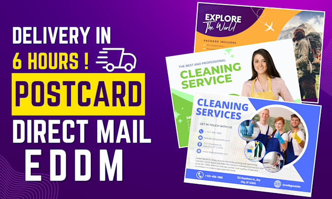 Create professional direct mail eddm postcard design and eddm direct mail in 2h by Medgilat | Fiverr