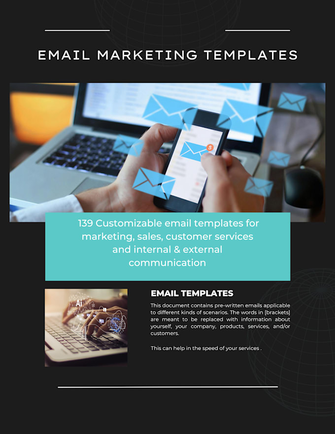 Give you 139 customizable email templates for marketing sales by ...