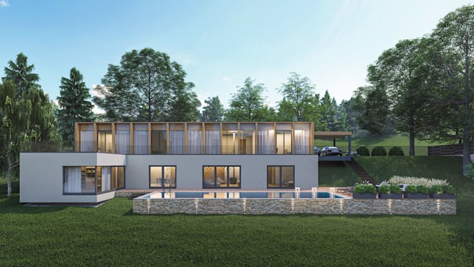 Create house design, 3d architecture rendering, 3d animation by Tarxoarabuli | Fiverr