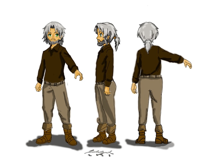 Do simple character design and traditional portrait for you by Vincent ...