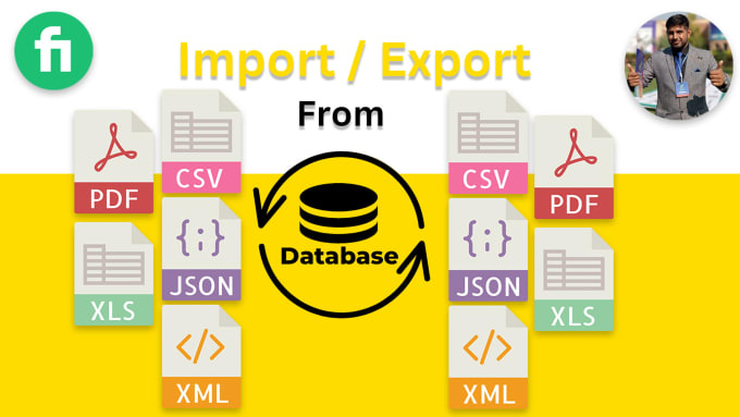 Import Export Data From Xml Database Json Excel Text Doc By