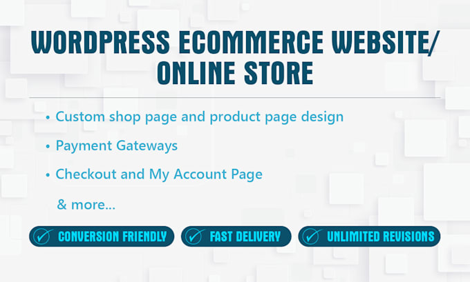 Create Wordpress Ecommerce Website Woocommerce Online Store By Elevzee