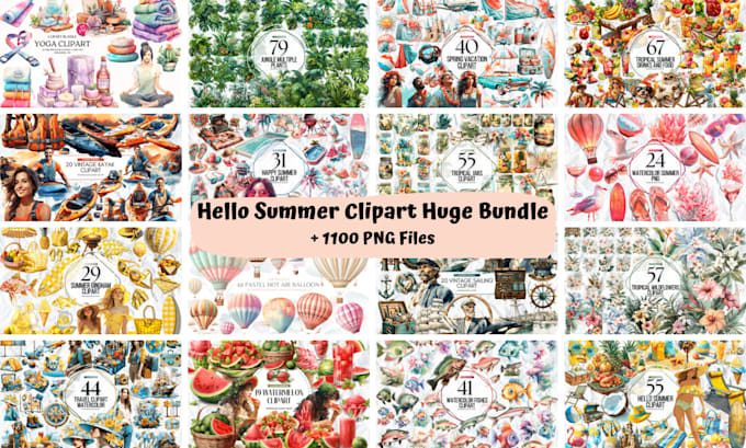 Send you season and floral clipart bundle plus bonus by Digitalworldsm ...