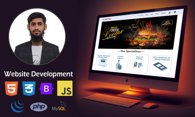 Fix Design And Develop Your Website With Html Css Bootstrap Javascript And Php By Codingkori