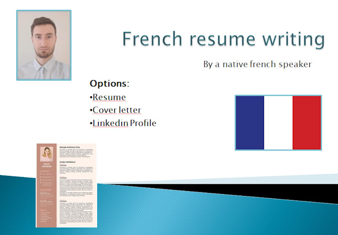 Create and help you fill out your french resume and or cover letter by ...
