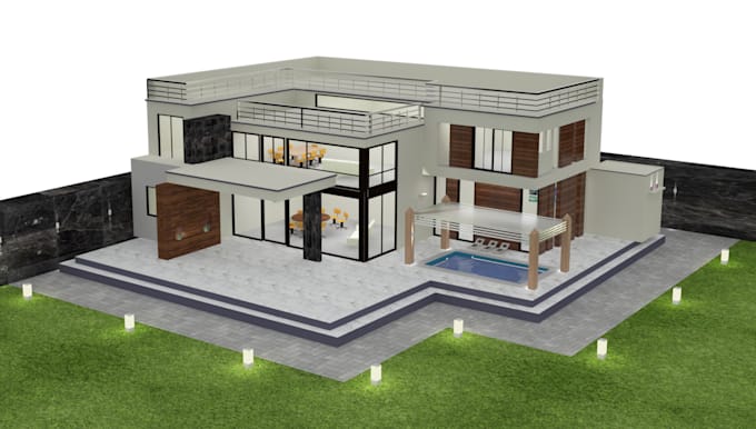 Design autocad 2d floor plan, 3d floor plan, interior, and exterior ...
