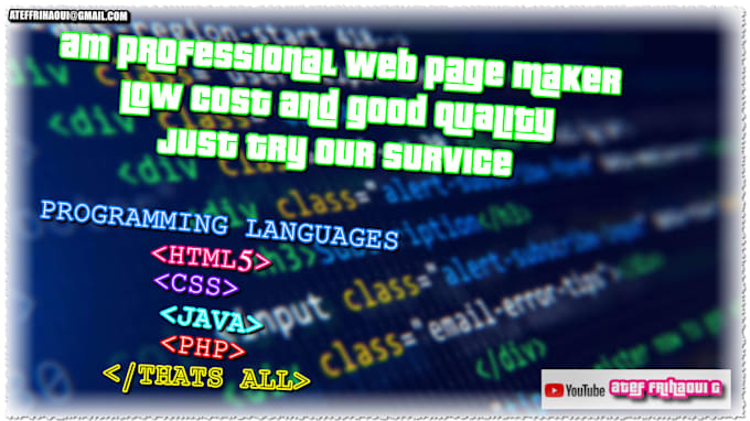 Make web page and more by Yykdy6dkd6dkd | Fiverr