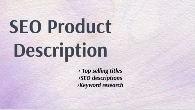 Write catchy seo optimized product descriptions by Damlagl | Fiverr Write catchy seo optimized product descriptions by Damlagl | Fiverr