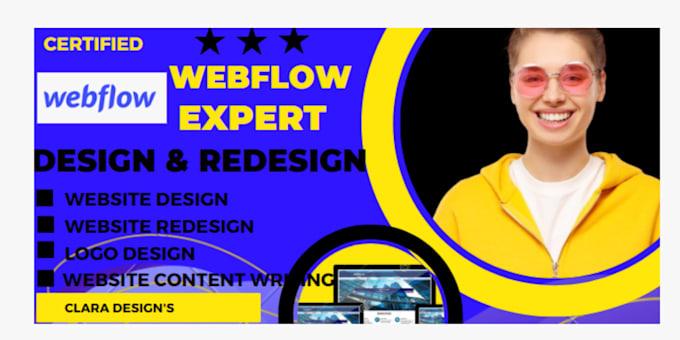 Do webflow website design figma to webflow redesign by Clara_web_pro ...