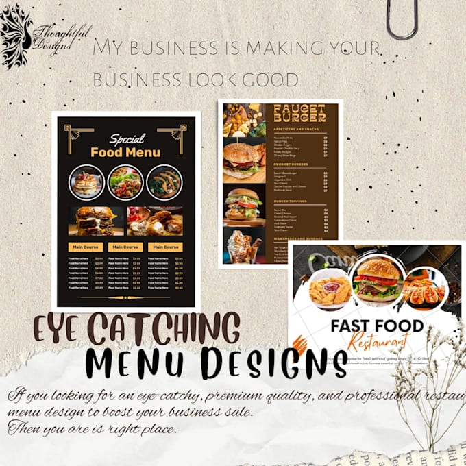 Design a stylish restaurant menu card flyer and brochure by Ishaasif188 ...