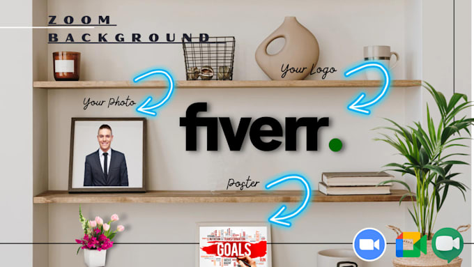 Create custom zoom virtual background for zoom meeting by Creativerocky69 | Fiverr