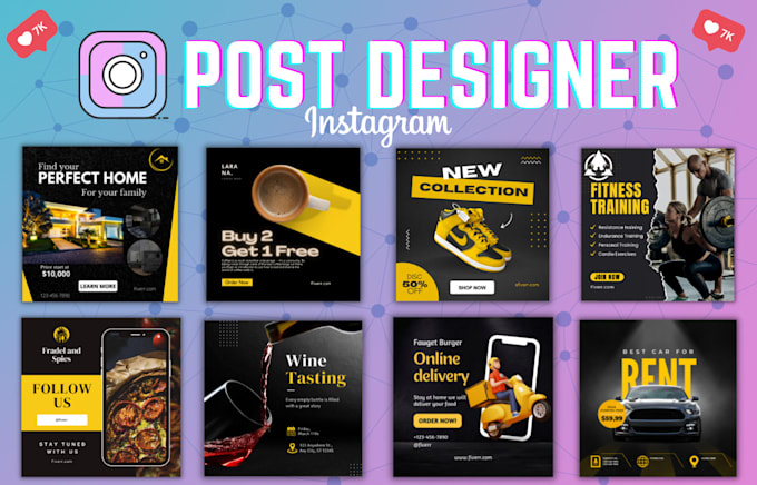 Design you a creative instagram post design by Sigmafs | Fiverr