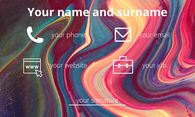 Create your personal business cards by Immariavittoria | Fiverr