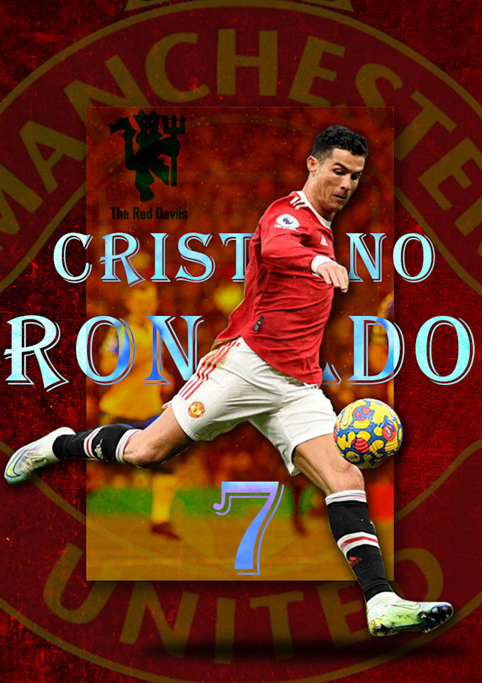 Poster cr7 red devil by Nqochui | Fiverr