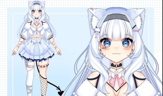 Design and rig cute live2d vtuber model by Kuliamishibije | Fiverr