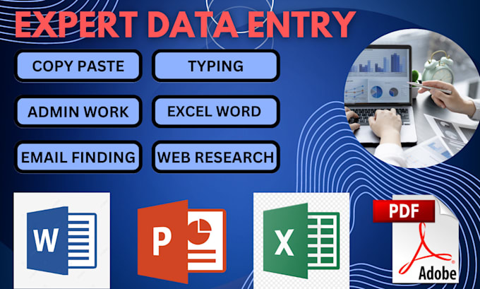 Do Data Entry Copy Paste Excel Ppt Word Email Admin Work By Hashmidigital12 Fiverr