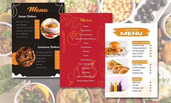 Design professional, modern food menu and menu price list by Techbro96 ...