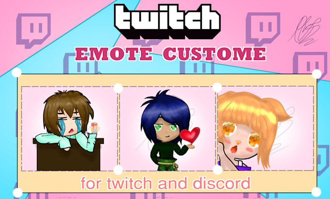 Make beautiful emotes for discord and twitch by Michellefari529 | Fiverr