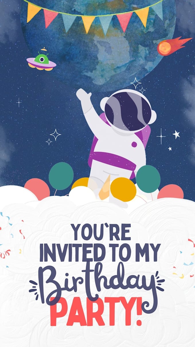 Make Fantastic Animated Birthday Invitation Video By Thelordarsyad Fiverr