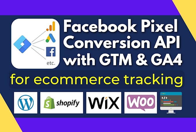 Fix or setup facebook conversion api, pixel for ecommerce tracking with gtm, ga4 by Shara_bd ...