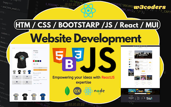 Be Html Css Bootstrap And Reactjs Frontend Developer By W3coders Fiverr