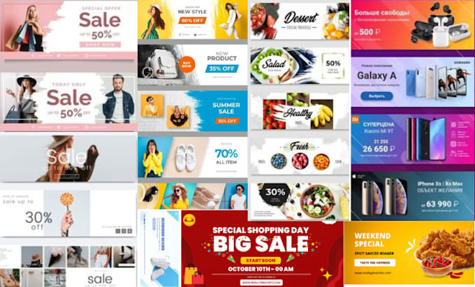 Design a professional shopify banner for your store by Armeen_asad | Fiverr