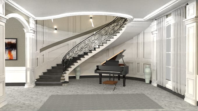 Do interior and exterior rendering sketchup 3d modelling by Hamza_111222 | Fiverr