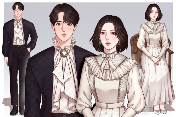Draw Your Character In Manhwa Style Illustration By Sookmayaleec Fiverr