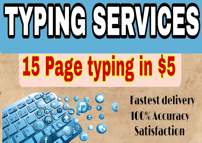 Do accurate fast typing, 100 pages in 24 hours by Mustansar1690 | Fiverr