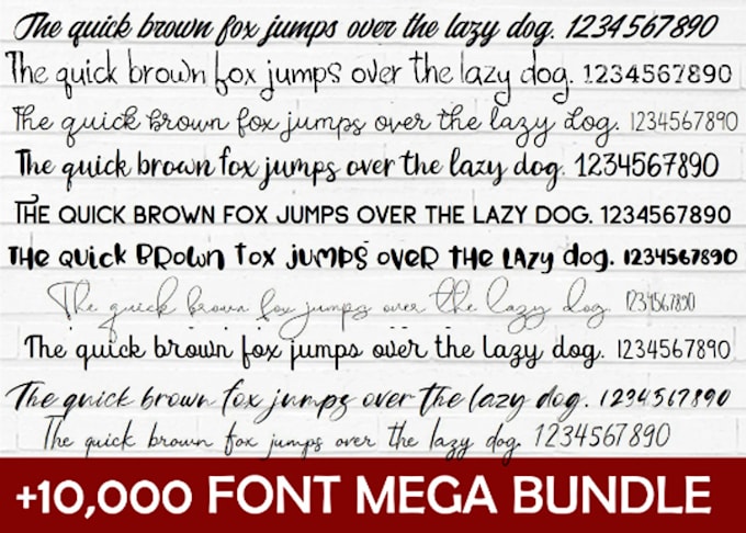 Design more than 10,000 fonts mega bundle by Susiloladesign | Fiverr