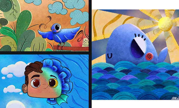 Design unique cartoon characters and illustrations for you by Asudesare ...