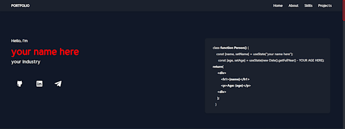Create a personal portfolio with reactjs by Prishtina01 | Fiverr