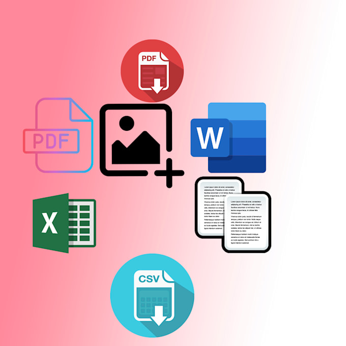 Convert images to pdf to csv,word,excel or any types of text by Ibrahimkhan114 | Fiverr