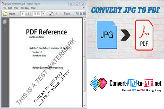 Convert jpg file in pdf and make watermark on pdf file by Blackwolf115 ...