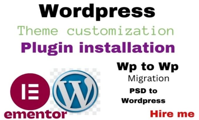 Wordpress theme customization and installation also elementor by Gw ...