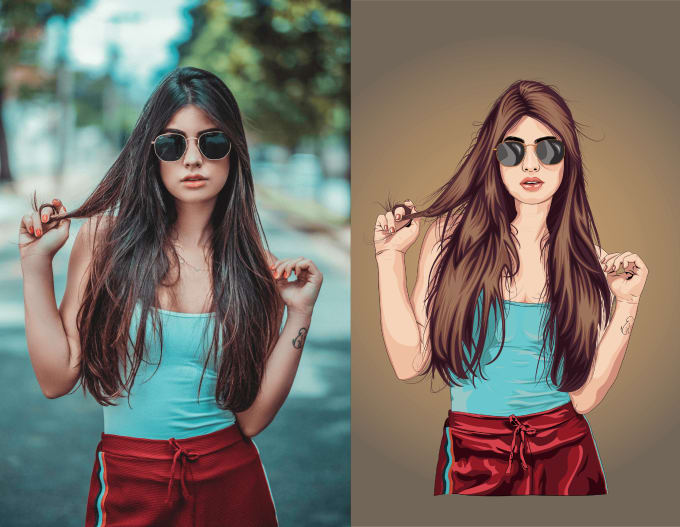 Do face vector in adobe illustrator with 3 hours by Asjath_a75 | Fiverr