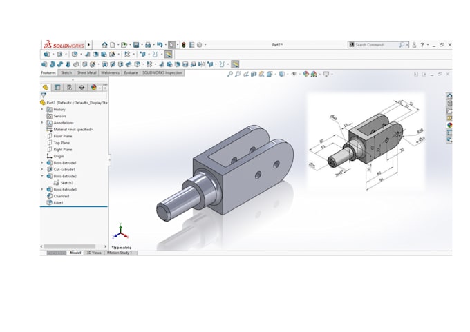 Create 2d and 3d models in solidworks and autocad by Dinanuke | Fiverr
