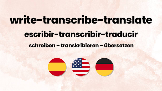 Transcript, translate and write anything for you by Andresarias29 | Fiverr
