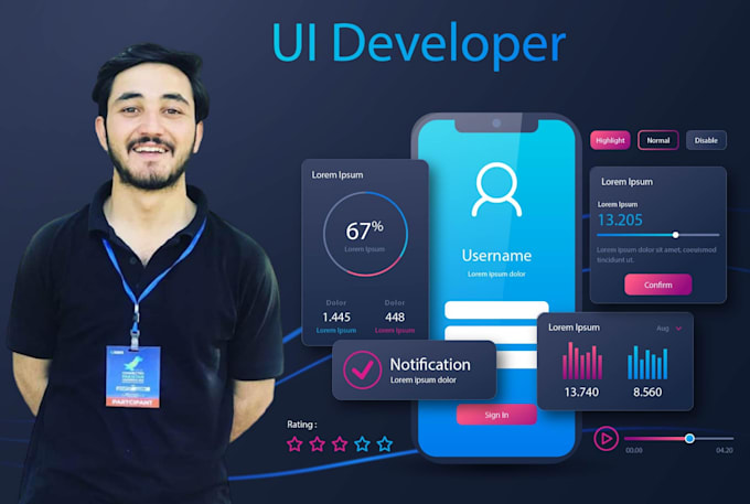 Develop responsive mobile uis with flutter by Basir_developer | Fiverr