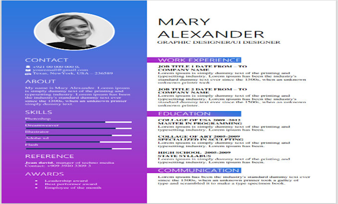 Create simple, traditional resumes for you using ms word by Samreensamy ...