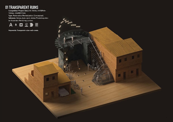 Design, and render your 3d restoration projects by John69_bim | Fiverr