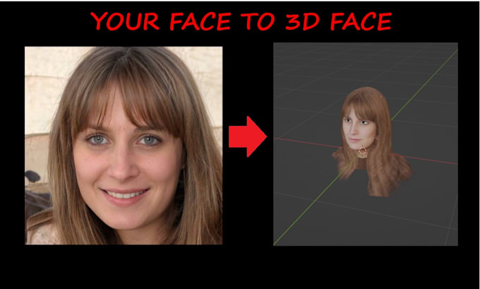 Make a 3d face of you by Jasmino1 | Fiverr