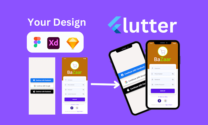 Convert Figma And Xd Designs To Flutter Ui By Pawansbd Fiverr