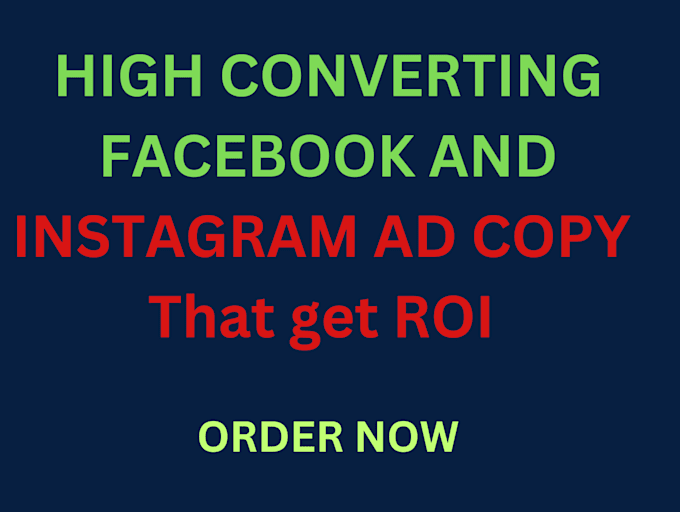 Write high conversion facebook and instagram ad copy by Salesscribbler | Fiverr