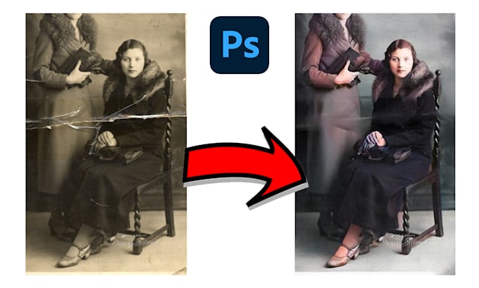 Colorize black and white photos without scratches by Menulan | Fiverr