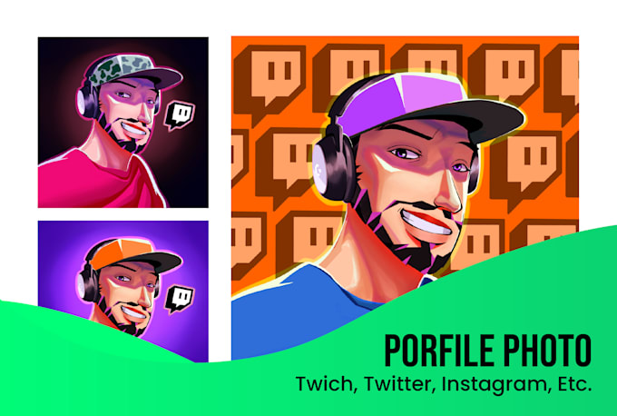 Profile avatar for twicht, twitter etc by Naisadraws | Fiverr