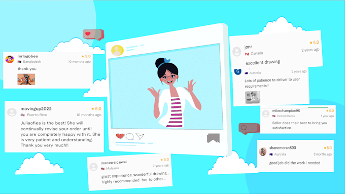 Design 2d flat vector illustrations for your apps web by Juliasofiea ...